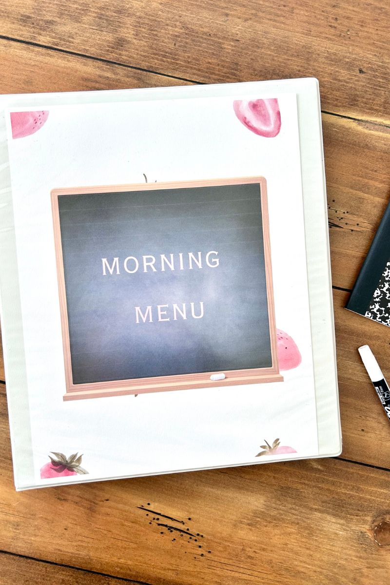Free Morning Menu Covers: Spring and Summer - Rejoice About