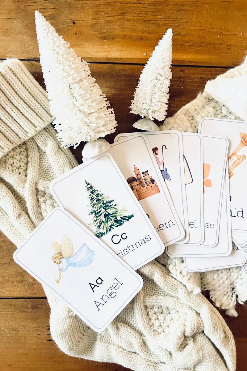 Christmas Alphabet Flashcards - Rejoice About