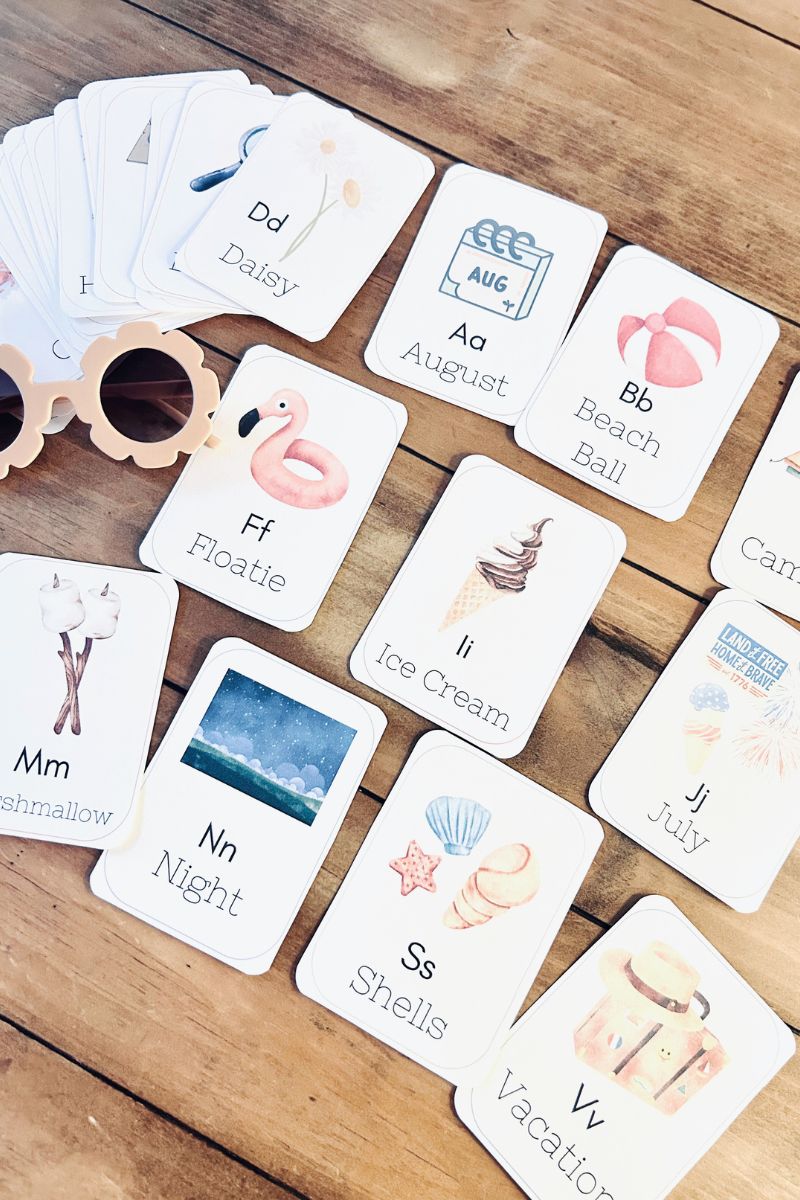 Summer Alphabet Flashcards - Rejoice About