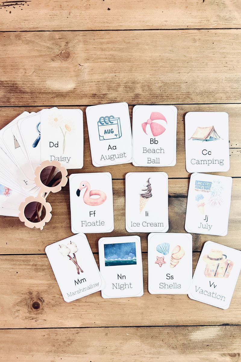 Summer Alphabet Flashcards - Rejoice About