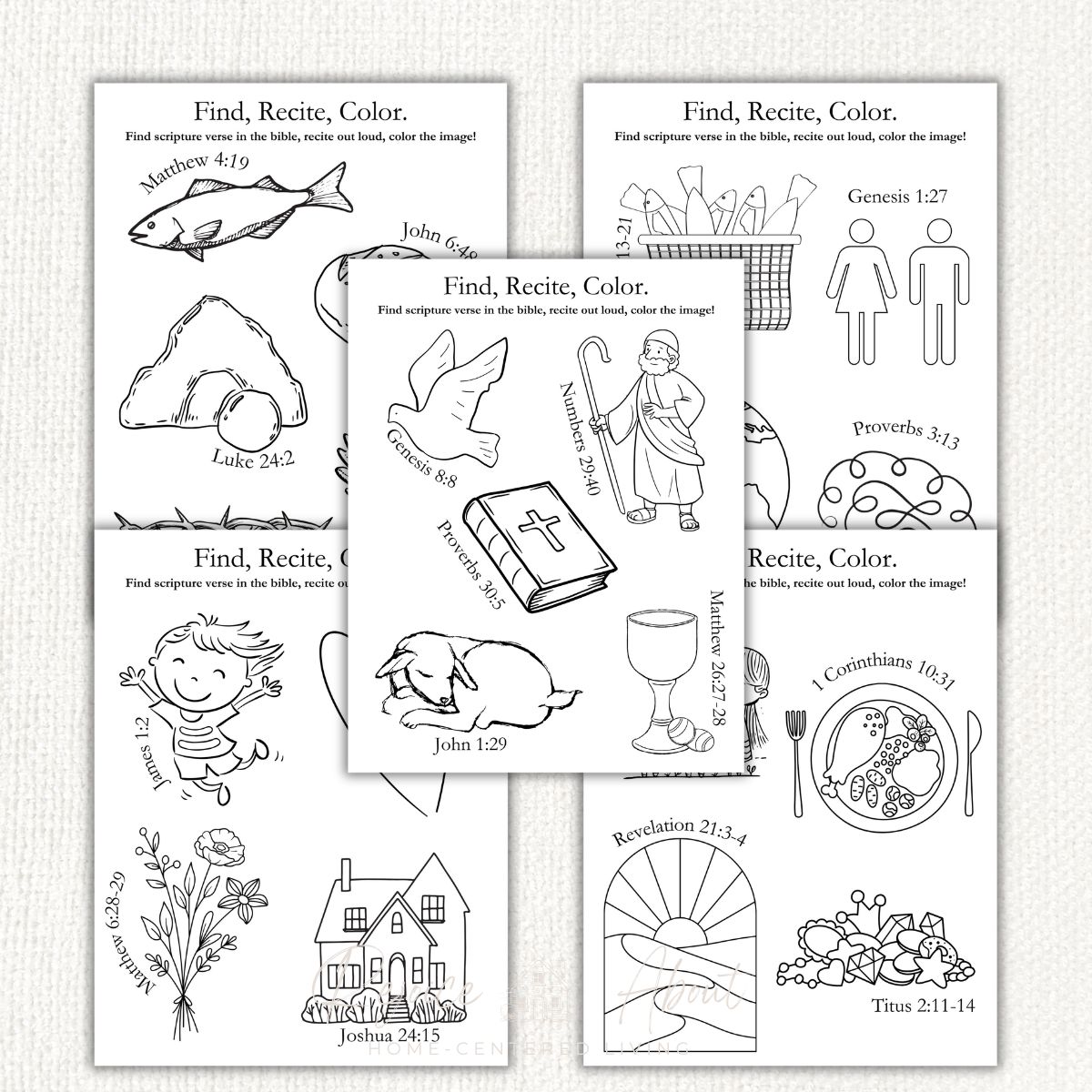 Free Bible Verse Coloring Pages - Helping Kids Find and Memorize ...