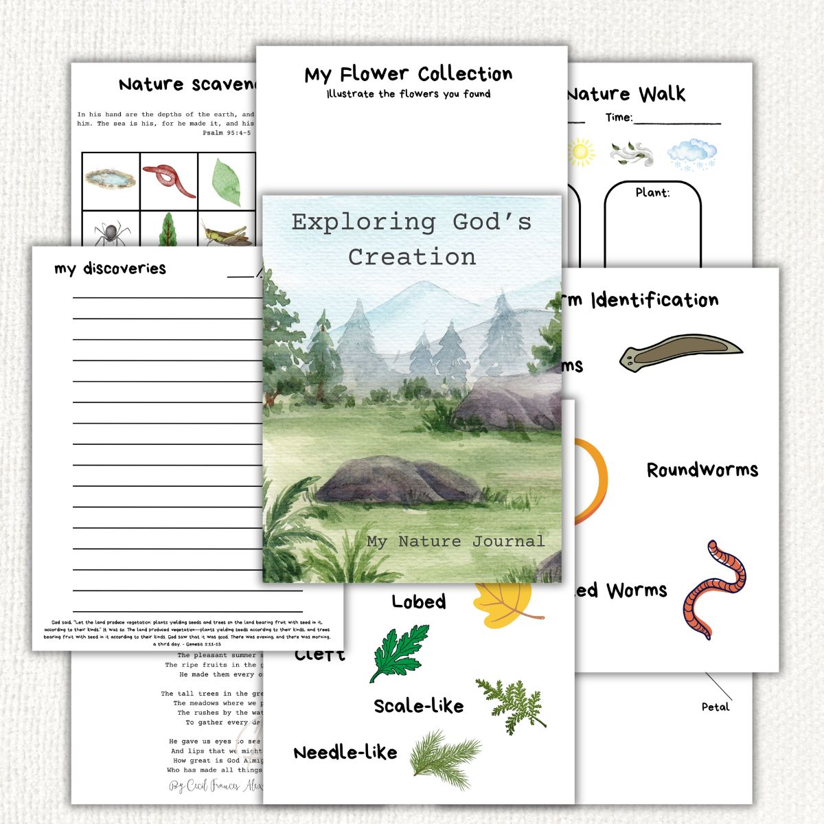 Faith-Filled Nature Journal: 25 Pages Exploring God's Creation ...